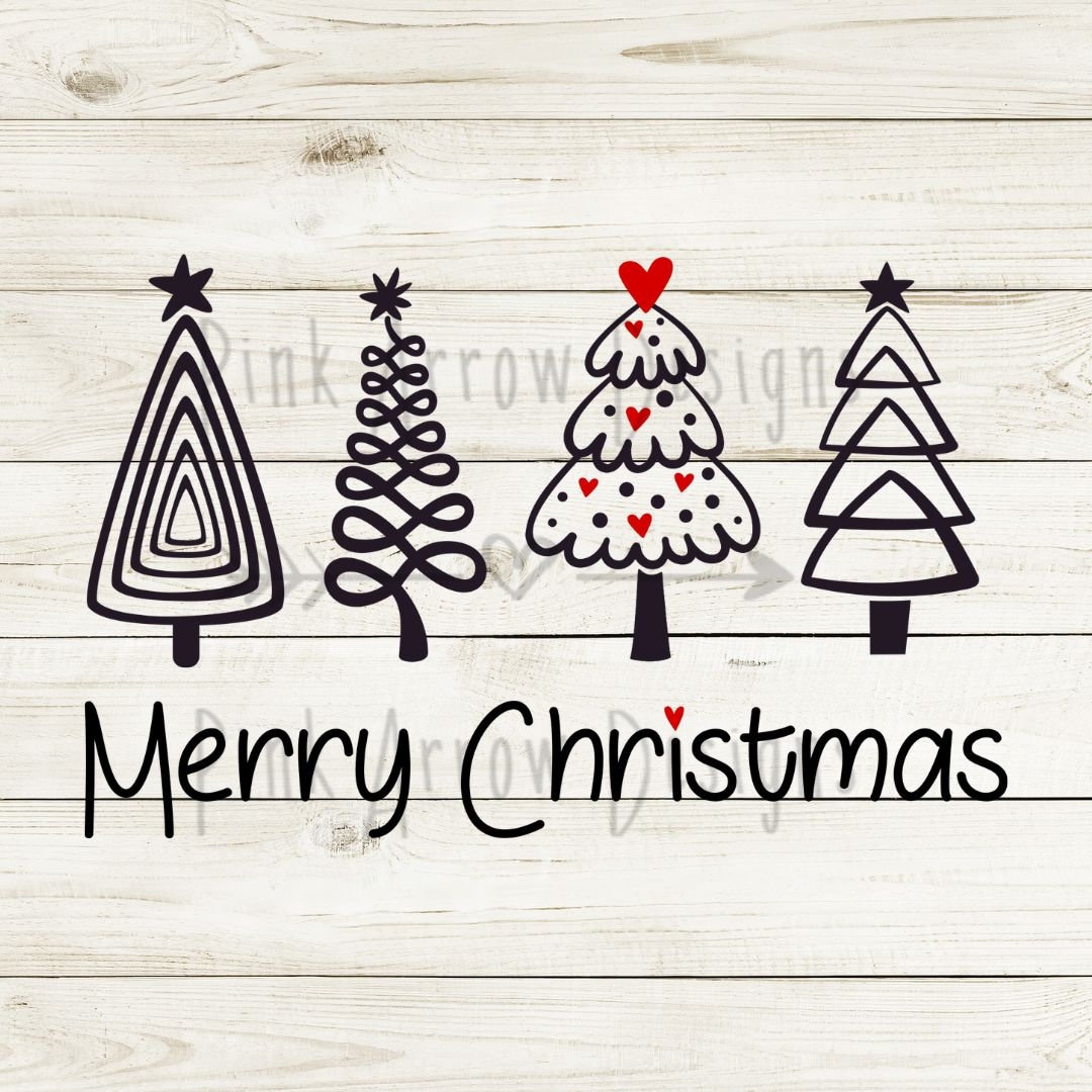 Merry Christmas Tree Svg, Christmas Svg, Christmas Trees Svg, Christmas ...