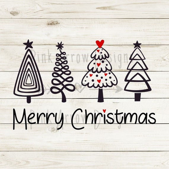 Merry Christmas Tree Svg Christmas Svg Christmas Trees Svg - Etsy