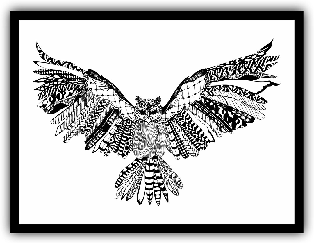 Snowy Owl Print - Etsy