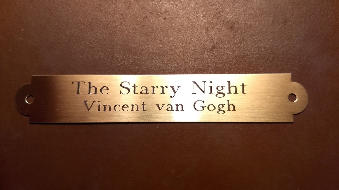 Custom Engraved Painting Art Sculpture Plaque - Etsy