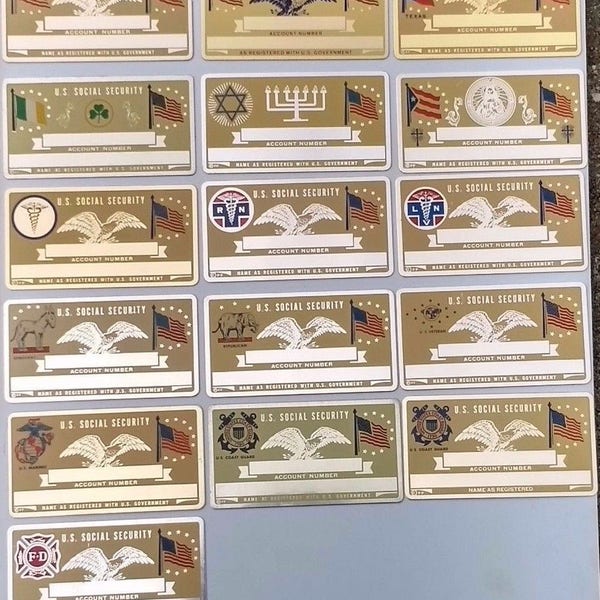 Metal Social Security Cards - Etsy