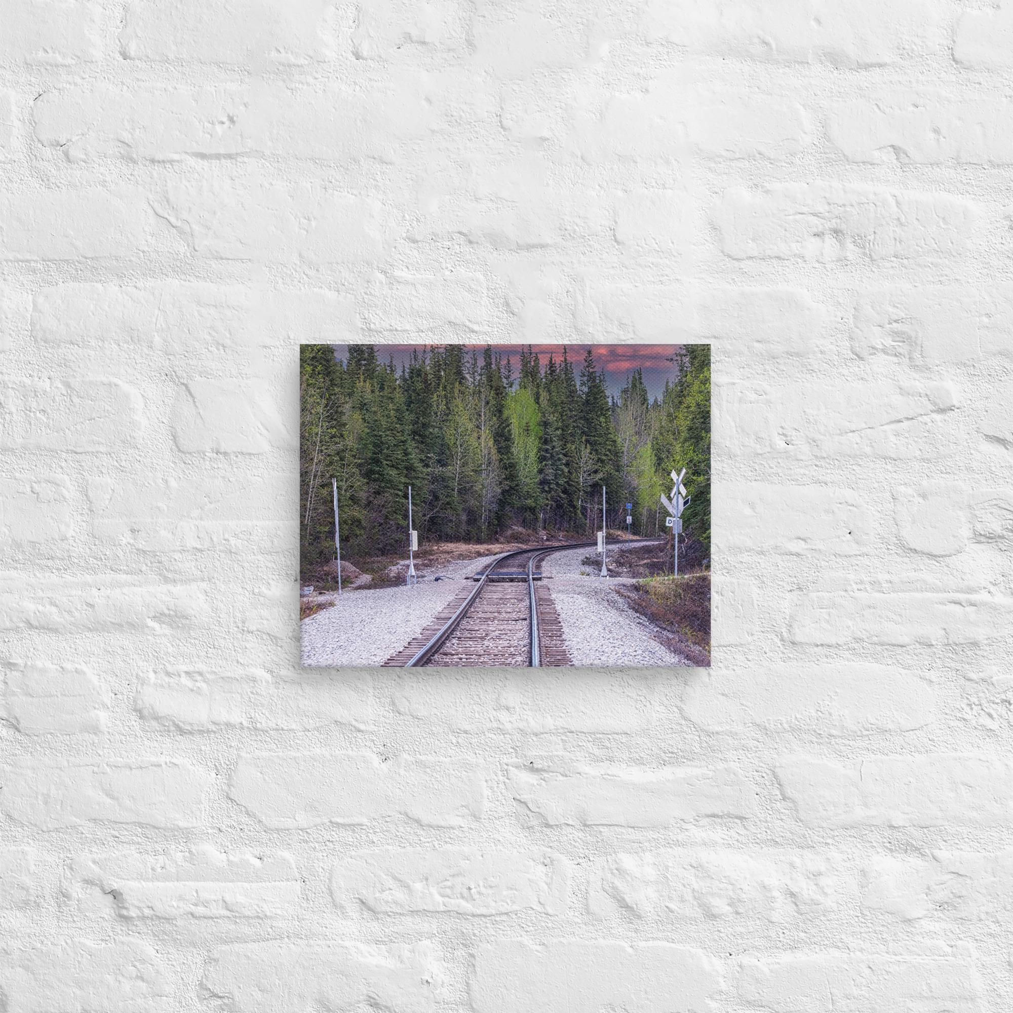 Denali Railroad Sunset - Alaska Train Tracks Canvas Print - National ...