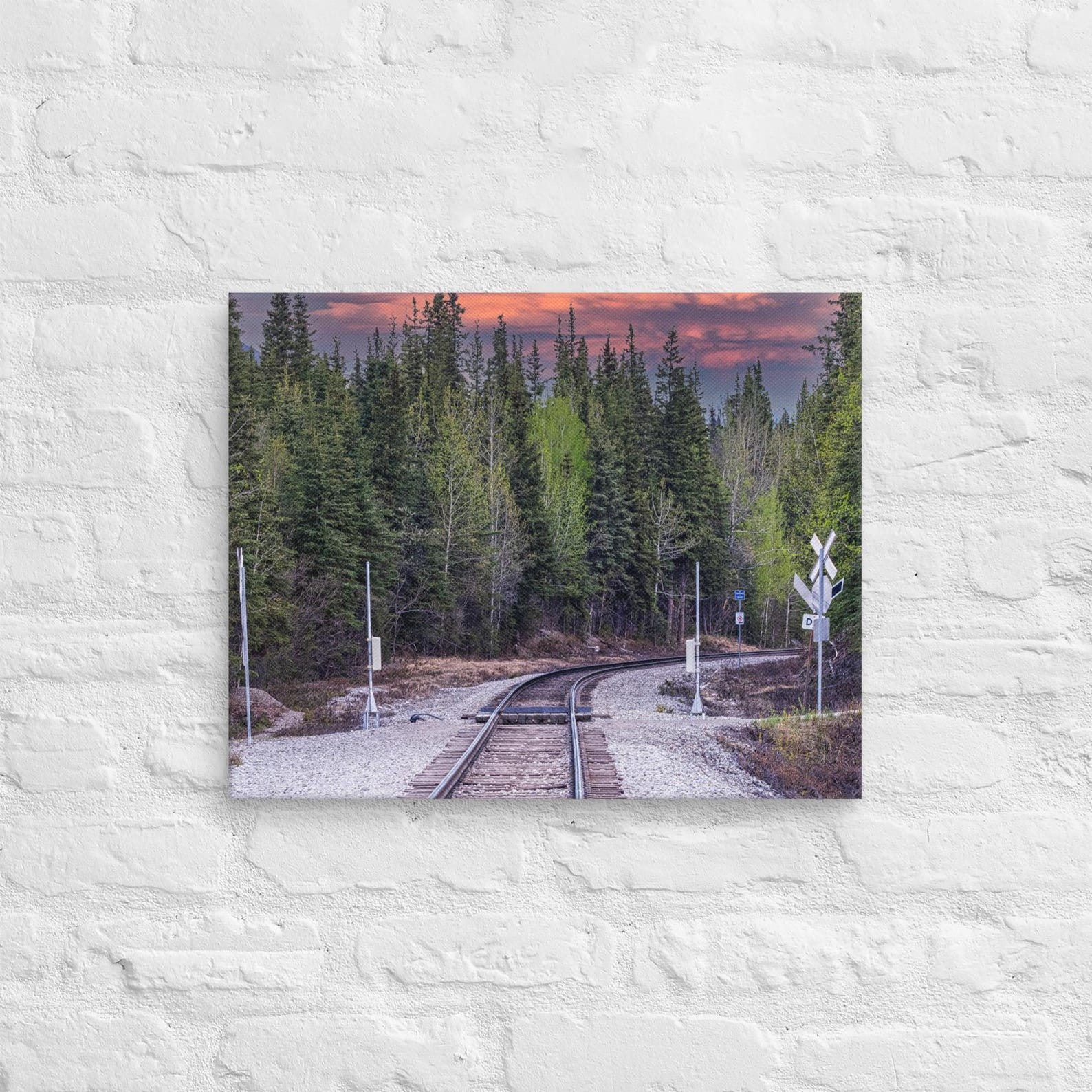 Denali Railroad Sunset - Alaska Train Tracks Canvas Print - National ...