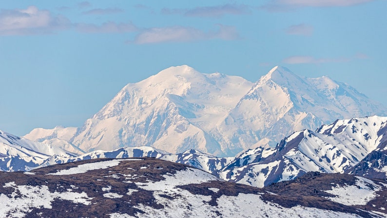 Buy Alaskan Zoom Background. Mount Denali at 600MM. Denali National ...