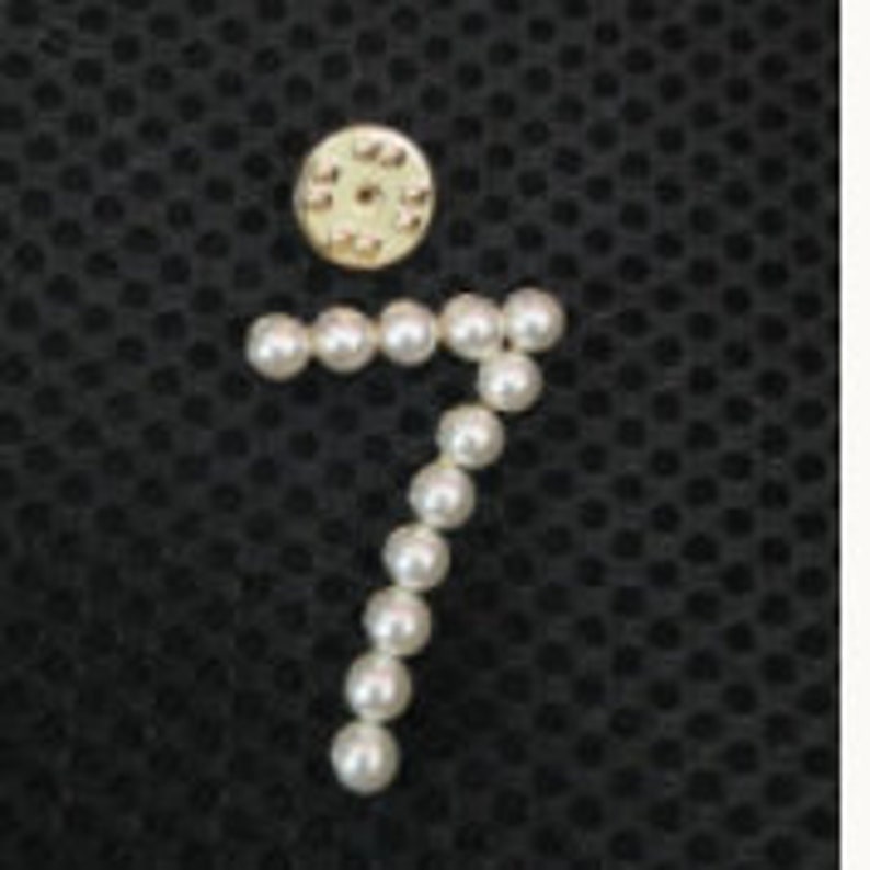 Pearl Numbers Line Number Number Pin DIVA MIP Gift Pretty - Etsy