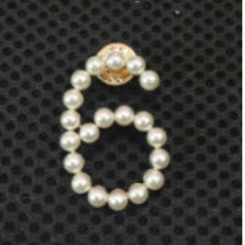 Pearl Numbers Line Number Number Pin DIVA MIP Gift Pretty - Etsy
