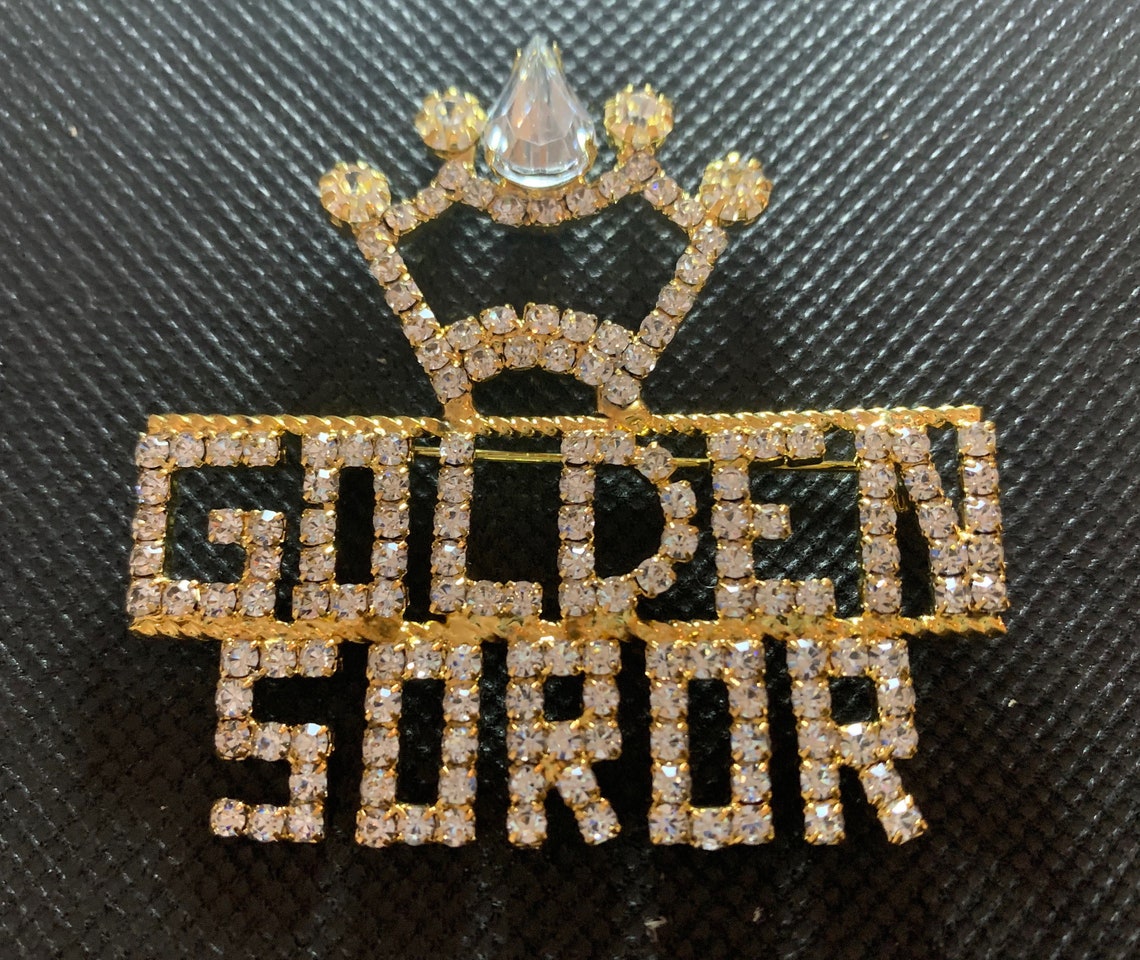 Golden Brooch | Etsy