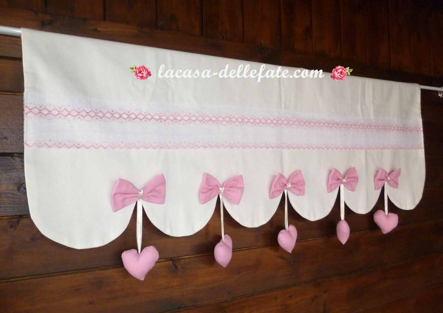 Shabby-chic Wave Radiator Covers With Hanging Bows and Hearts, White ...