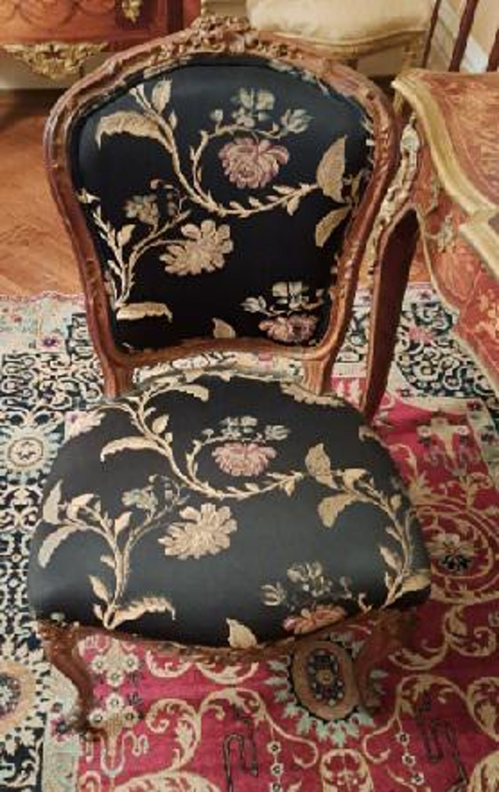 Custom Vintage Chair Cover With Color of Your Choice, Cover With Skirt ...