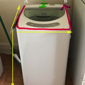 Custom Washing Machine Cover for a Top Loading, Small Washing Machine ...