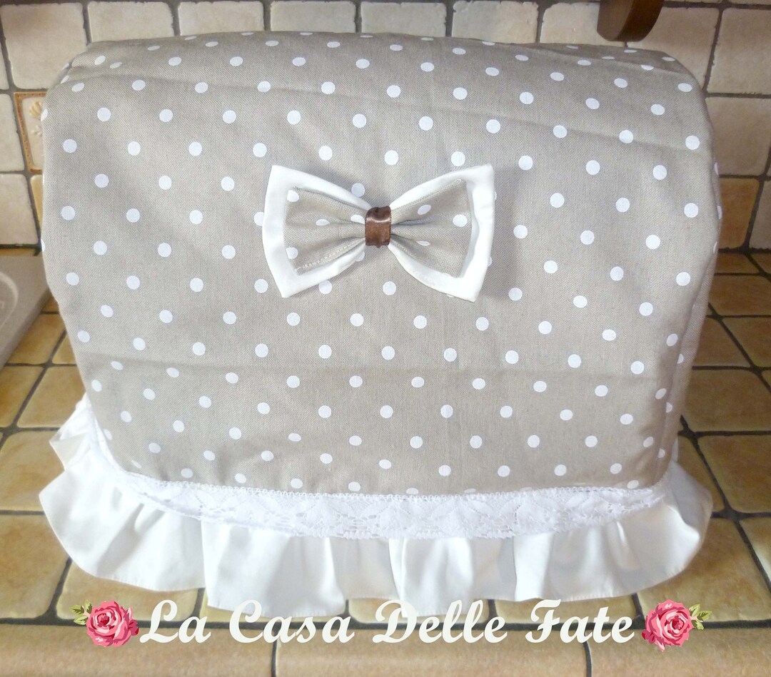 Shabby Chic Kitchenaid Lift Mixer Cover Beige With White Dots ...