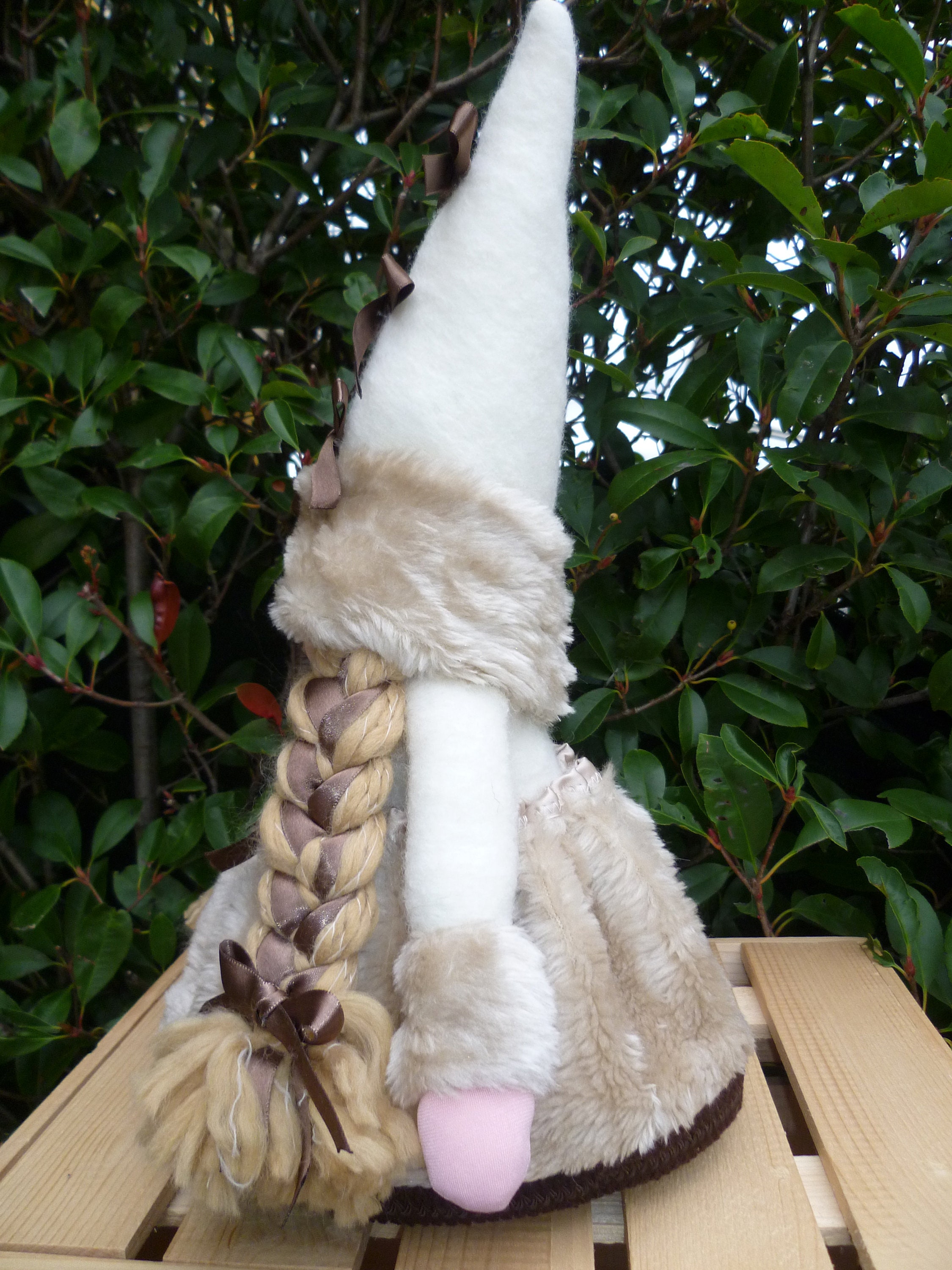 Shabby-chic Female Gnome, Gnome, Wedding Gift Gnome, Swedish Tomte ...