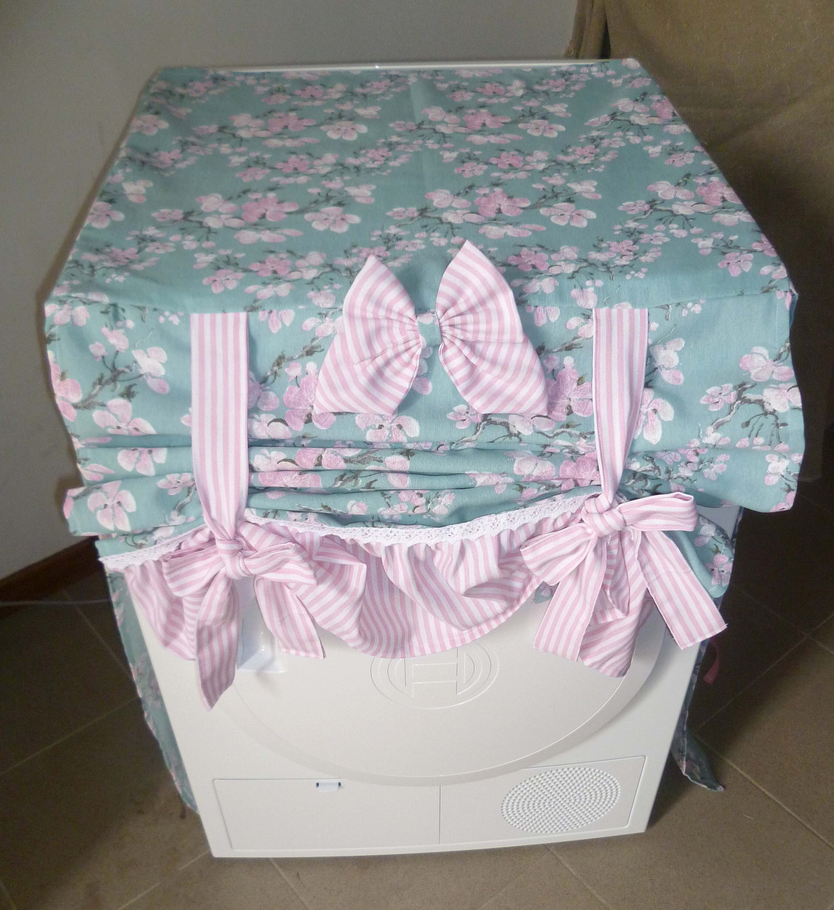 Country-chic Peach Flowers Washing Machine Cover Washer-dryer - Etsy