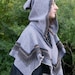 Short Triangle Cloak With Pointy Hood Inheringbone Rainbow Speckle *in ...