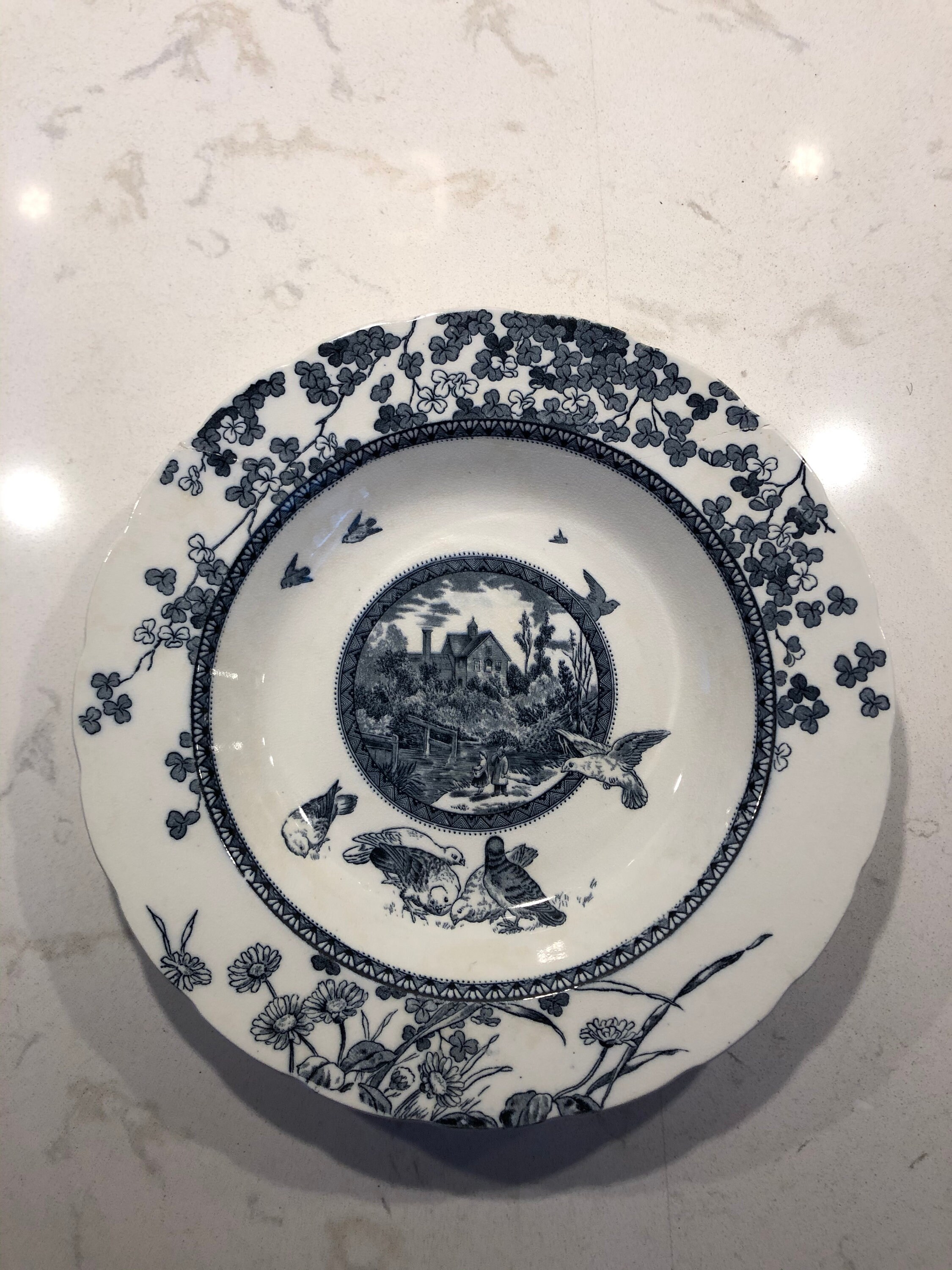 Brownfield & Sons Woodland 1830-1880 Dk Blue and | Etsy