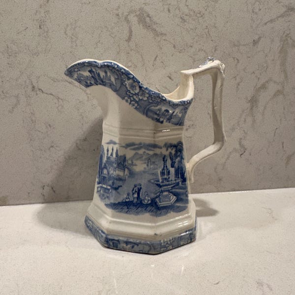 Transferware Pitcher - Etsy