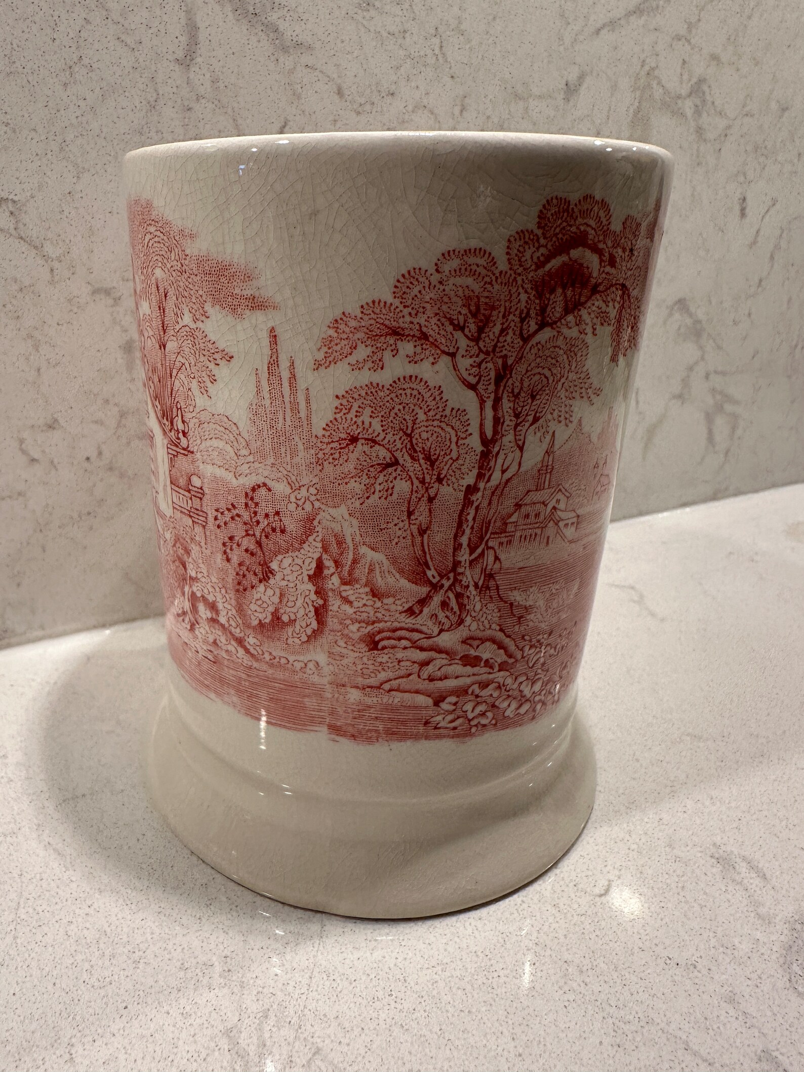 Antique Rare Red Transferware Mug/tankard roselle by W. A. & Co ...