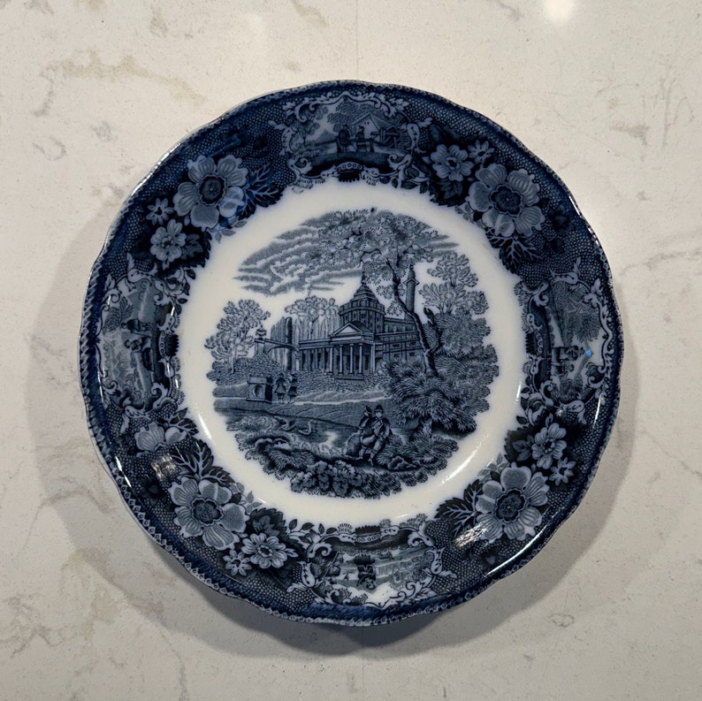 Flow Blue Bowl, Venetian Scenery, W. Adams & Co. Staffordshire - Etsy