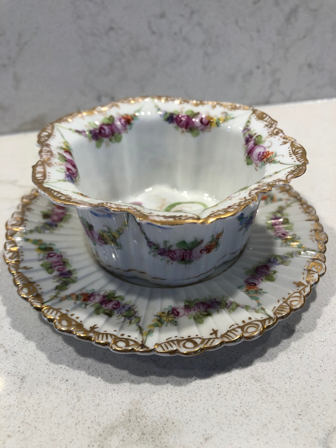 Franziska Hirsch Dresden Hand-painted Porcelain Dish and - Etsy