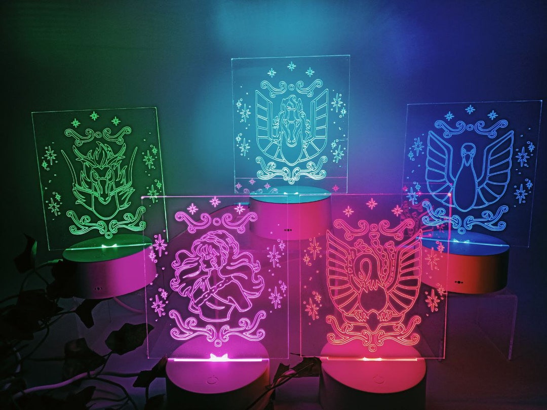 Saint Seiya Plexiglass Lamp Led Bronze Saint Seiya Pegasus Shiryu ...