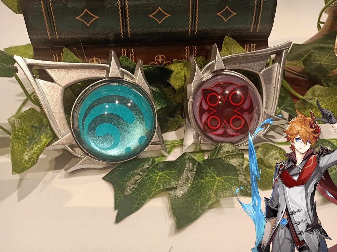 Tartaglia Childe Fatui Vision Genshin Impact Hydro Silver Paint Belt ...