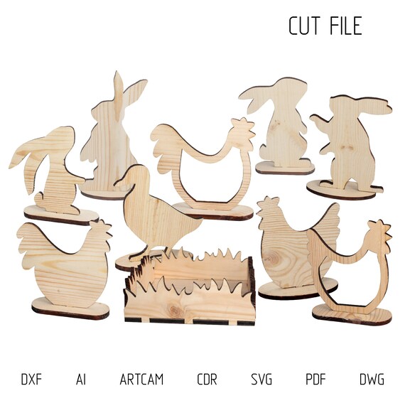 Home & Hobby Woodworking & Carpentry Rooster Chicken DXF files for ...