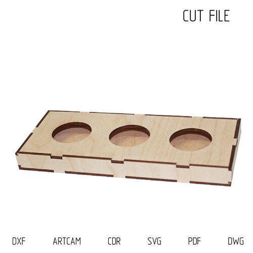 svg Files Plywood or MDF 3mm DXF files for laser candlestick Trio ...
