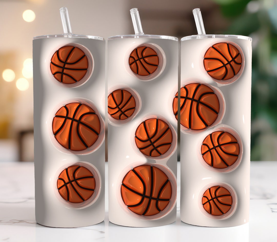 3D Inflated Tumbler Wrap Basketball Inflated Tumbler Png 3D Puffy ...