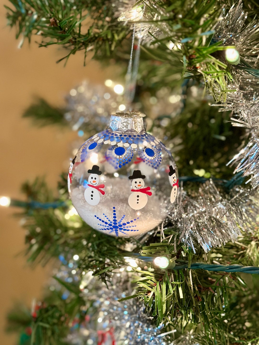 Handpainted Ornament | Dot Art | Christmas Ornament - Etsy