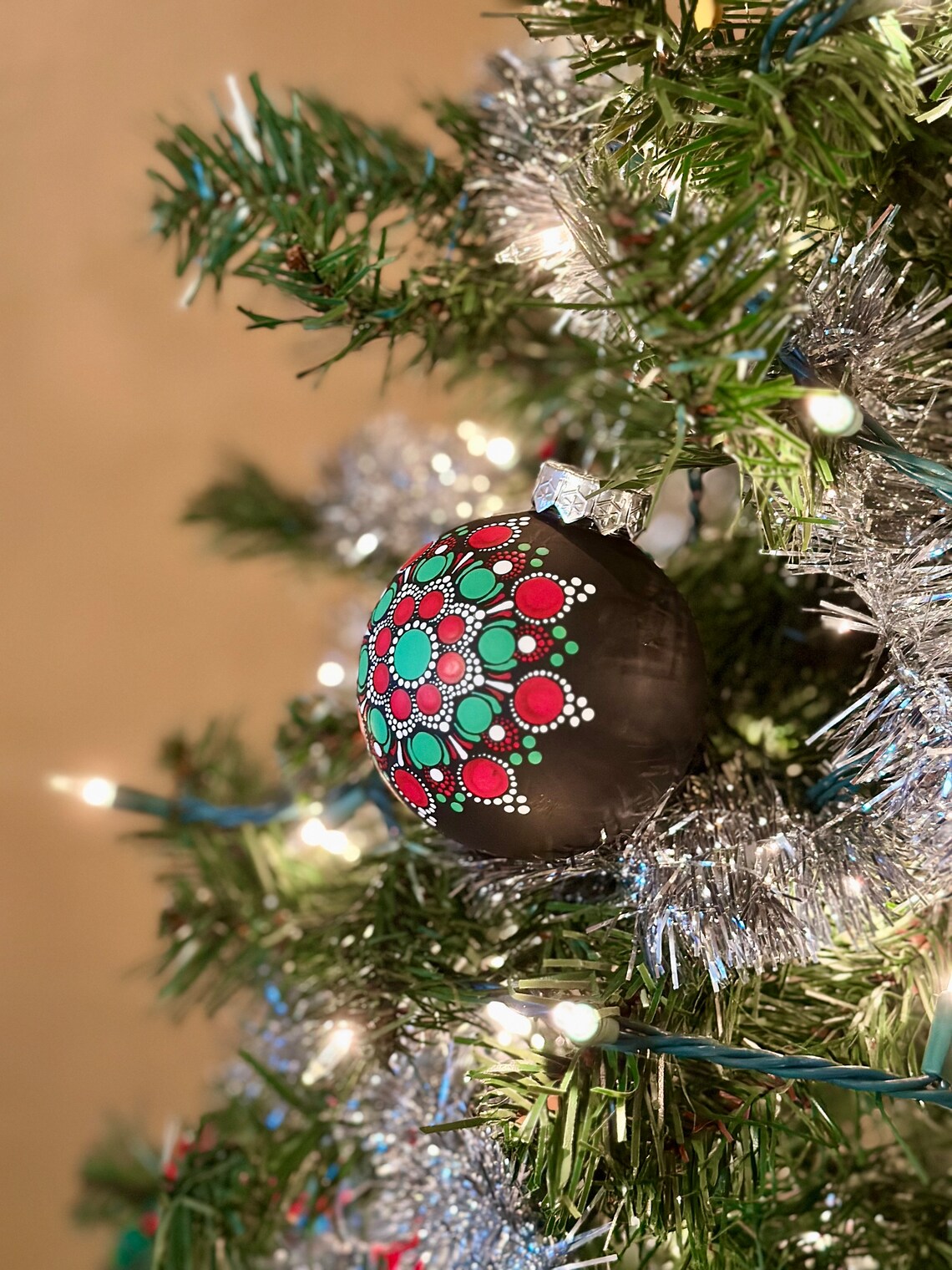 Handpainted Ornament | Dot Art | Christmas Ornament - Etsy