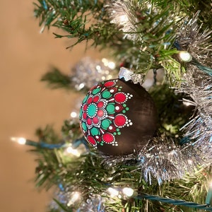 Handpainted Ornament | Dot Art | Christmas Ornament - Etsy