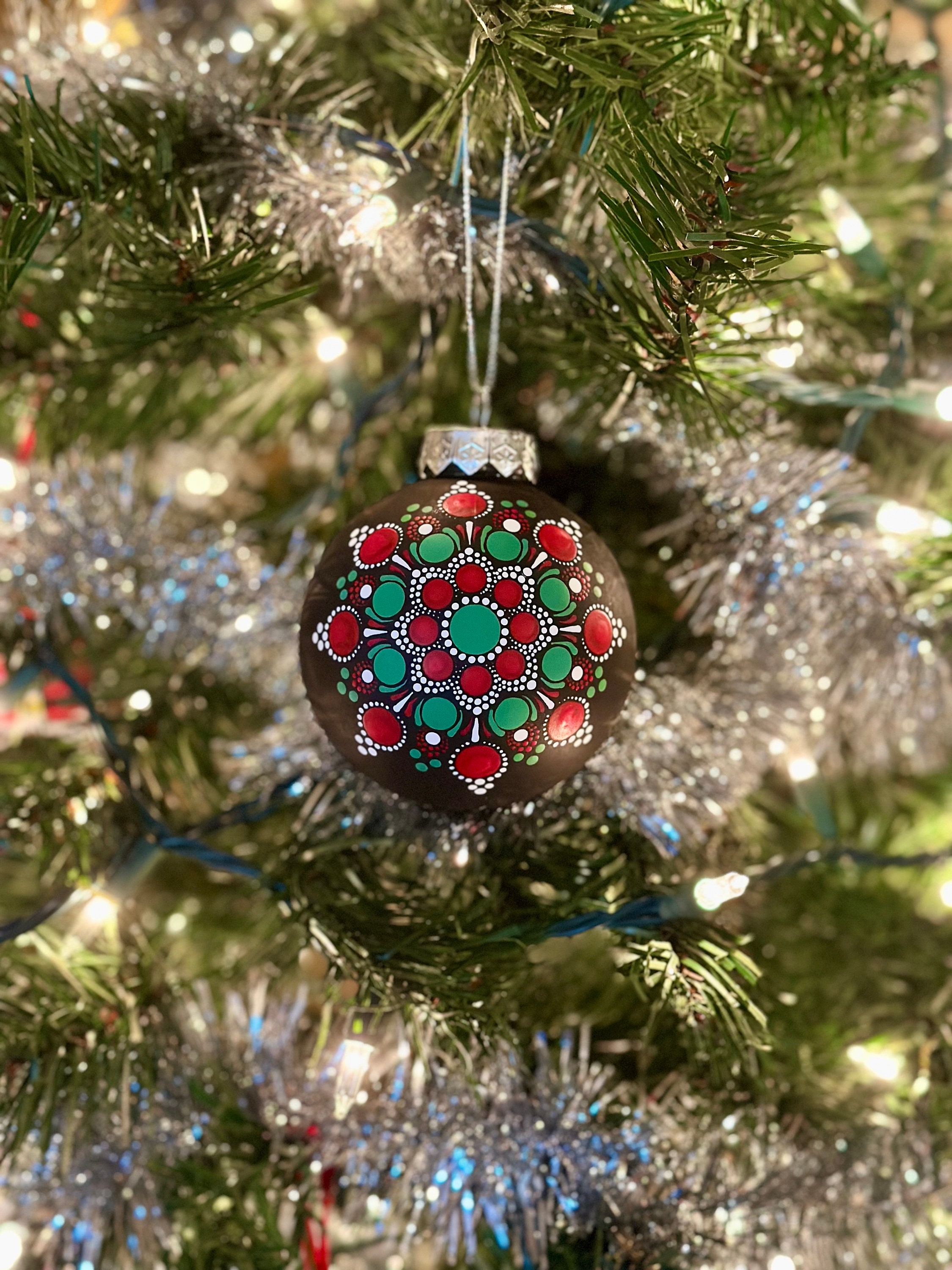Handpainted Ornament | Dot Art | Christmas Ornament - Etsy