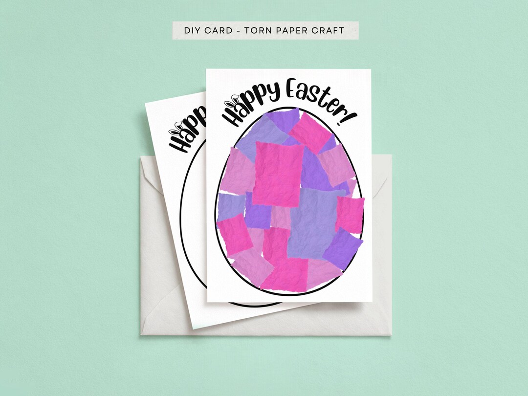 DIY Easter Card, Easter Crafts, Easter Cut and Paste Activity, DIY ...