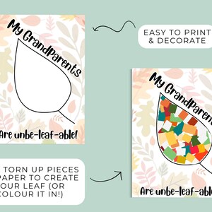 Grandparents Day Craft Activity, Grandparents Day Card, School Activity ...