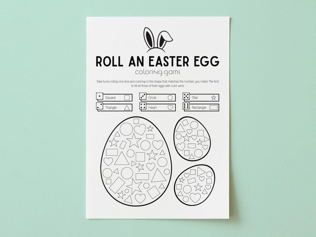 Easter Roll a Dice Game, Easter Shape Game for Kids, Fun Easter ...