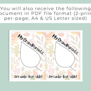 Grandparents Day Craft Activity, Grandparents Day Card, School Activity ...