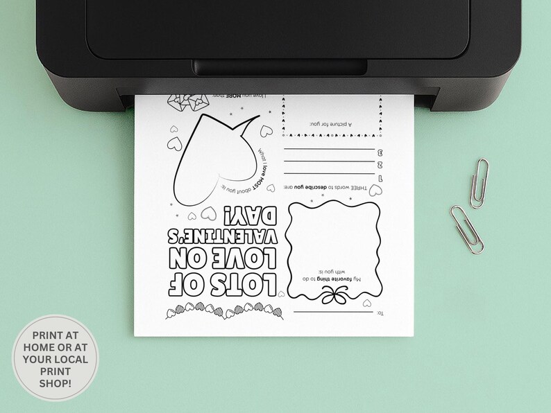 Fill in the Blanks Valentine's Day Card, DIY Card Idea, Grandparents ...