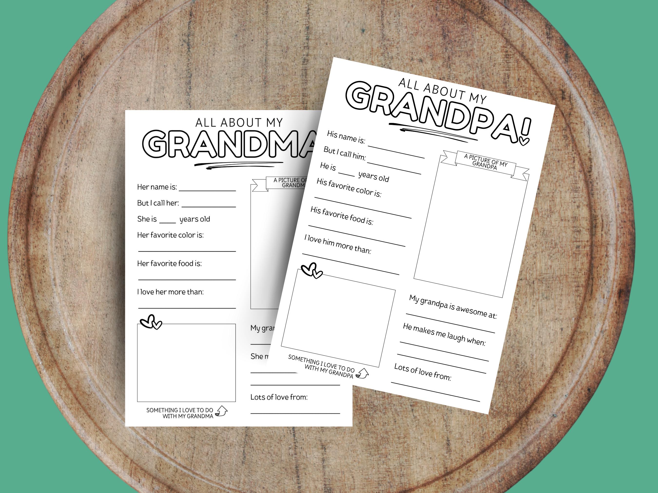 Grandparents Day Craft Printable, Grandparents Day Printable, Gift for ...