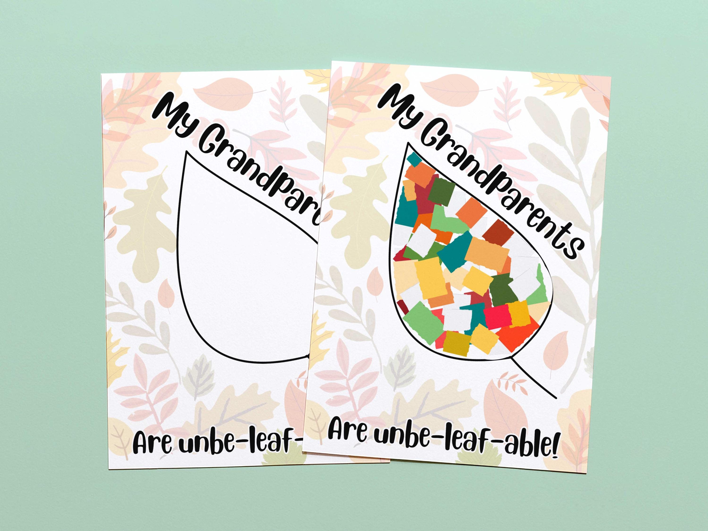 Grandparents Day Craft Activity, Grandparents Day Card, School Activity ...