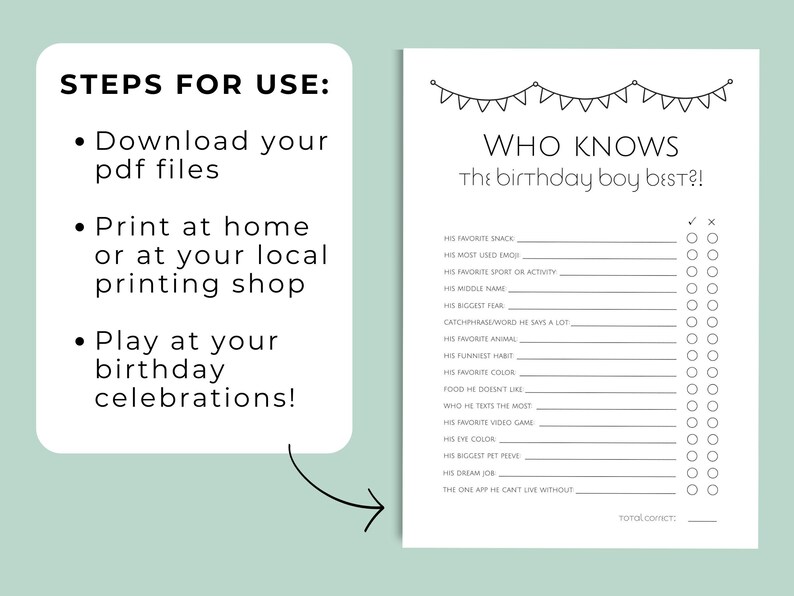 Who Knows the Birthday Boy Best, Who Knows Me Best, How Well Do You ...