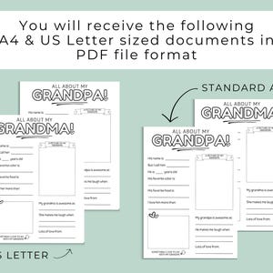 Grandparents Day Craft Printable, Grandparents Day Printable, Gift for ...