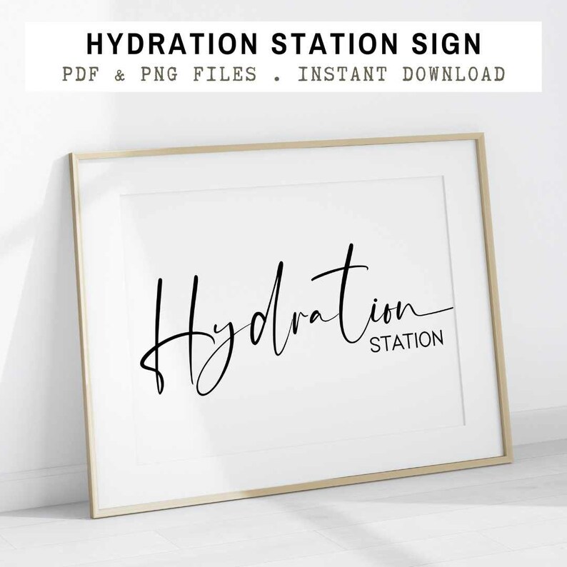 Drink Station Printable Sign . Hydration Station - Etsy