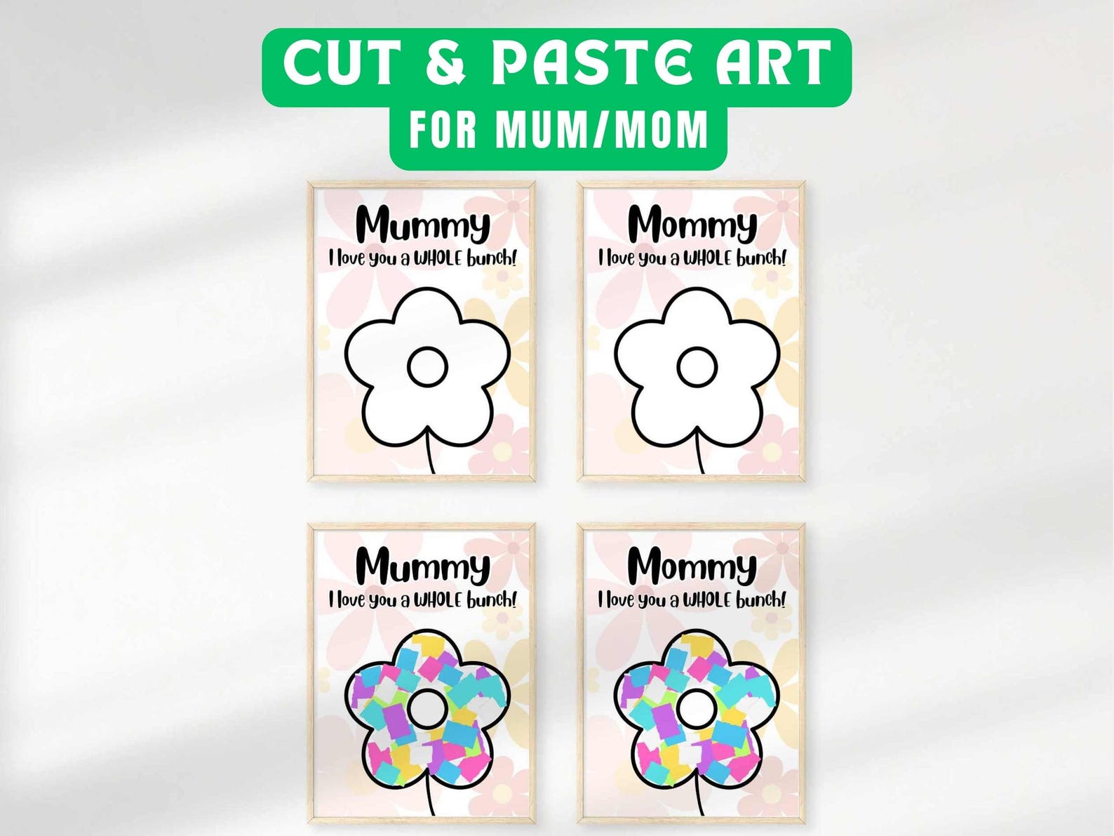 Mothers Day Craft Preschool . Mothers Day Cut and Paste Activity - Etsy