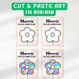 Mothers Day Craft Preschool . Mothers Day Cut and Paste Activity - Etsy