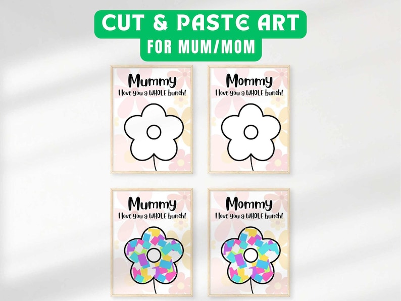 Mothers Day Craft Preschool . Mothers Day Cut and Paste Activity - Etsy