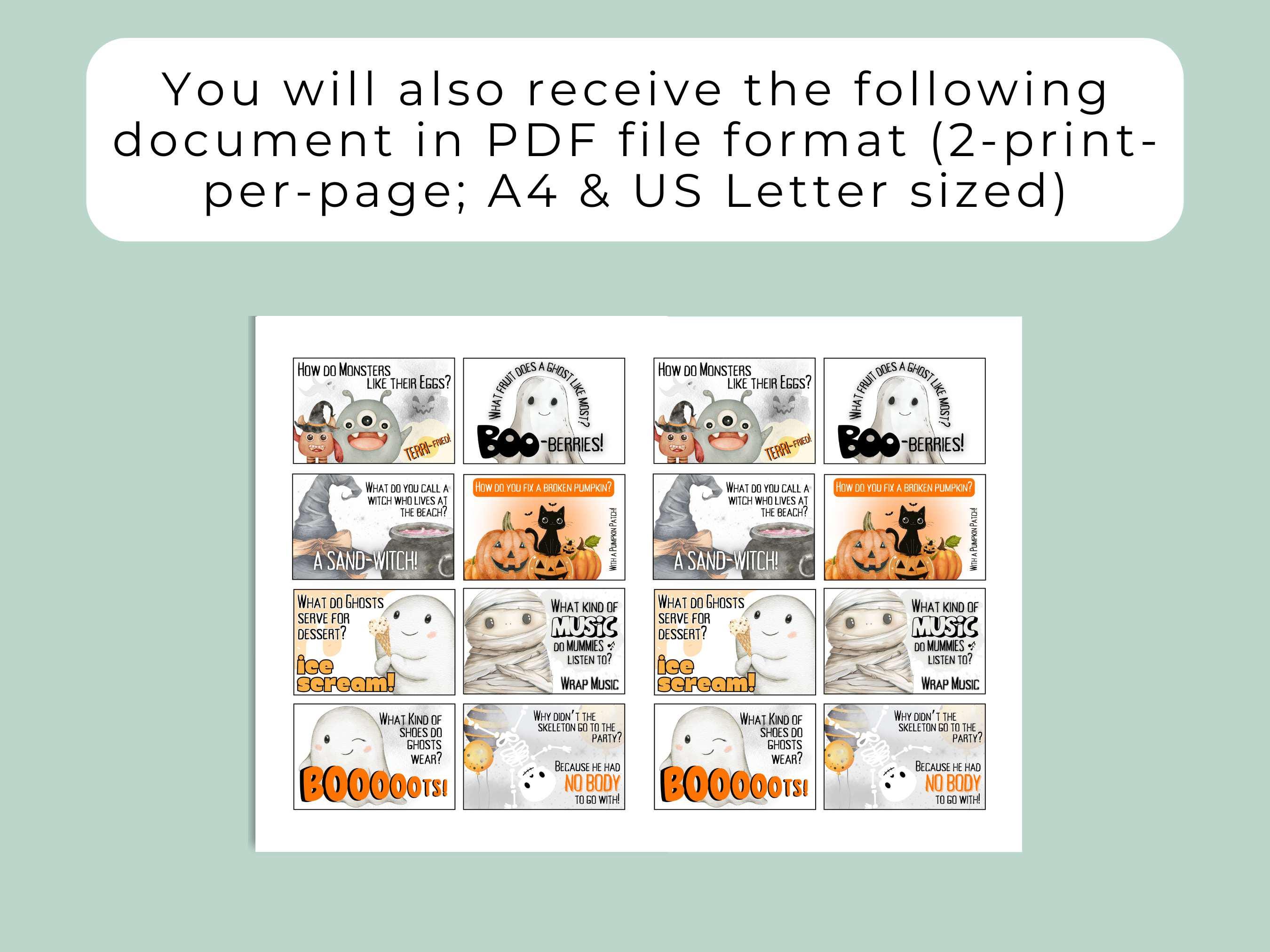 Lunchbox Jokes . Halloween Lunch Box Jokes . Lunchbox Notes - Etsy