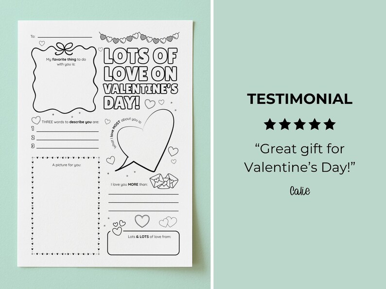 Fill in the Blanks Valentine's Day Card, DIY Card Idea, Grandparents ...