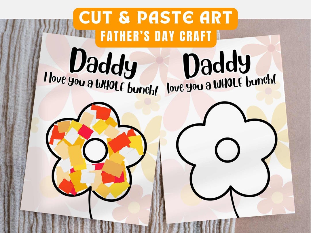 Fathers Day Crafts . Fathers Day Cut and Paste Activity - Etsy
