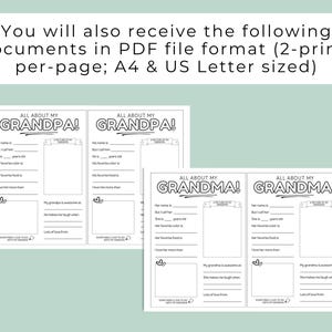 Grandparents Day Craft Printable, Grandparents Day Printable, Gift for ...