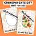Grandparents Day Craft Printable . Grandparents Day Card - Etsy